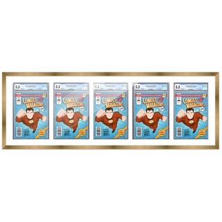 Comic Book Frame Wall Display with Mat for 5 CGC, CBCS OR PGX Graded ...