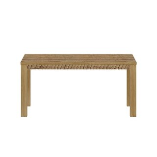 35" Walnut Light Brown Rectangular Solid Wood Dining Table - Bed Bath ...