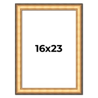 16x23 Frame Gold Plein Aire Solid Wood Picture Frame Width 2 Inches ...