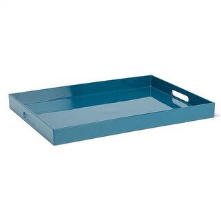 Glossy Teal Rectangle Tray - Bed Bath & Beyond - 41537640