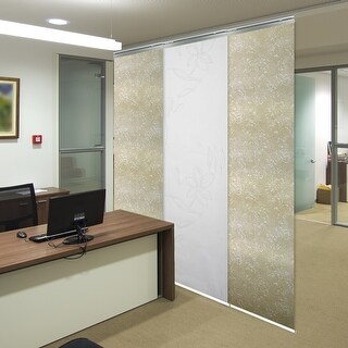 InStyleDesign 3-Panel Single Rail Panel Track Extendable 36"-66"W x 94 ...