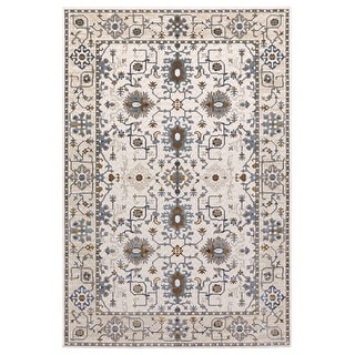 Style Haven Everly Traditional Inspirations Ivory/ Blue Area Rug - Bed ...