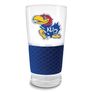 Collegiate University of Kansas Score 22 Oz. Pint Glass with Silicone ...
