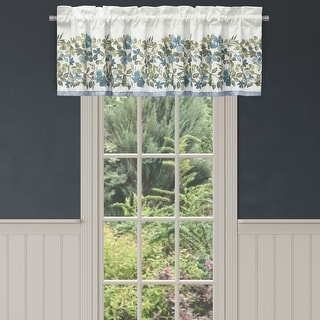 Evergreen Blue Window Straight Valance - Bed Bath & Beyond - 41289228