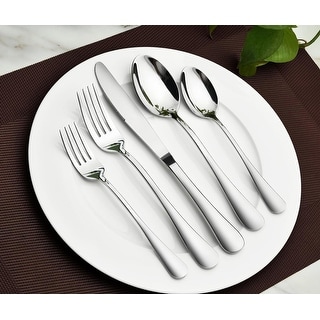 40/60 Piece Heavy Duty Stainless Steel Flatware Set,Silverware Set for 8/12 - Bed Bath & Beyond ...
