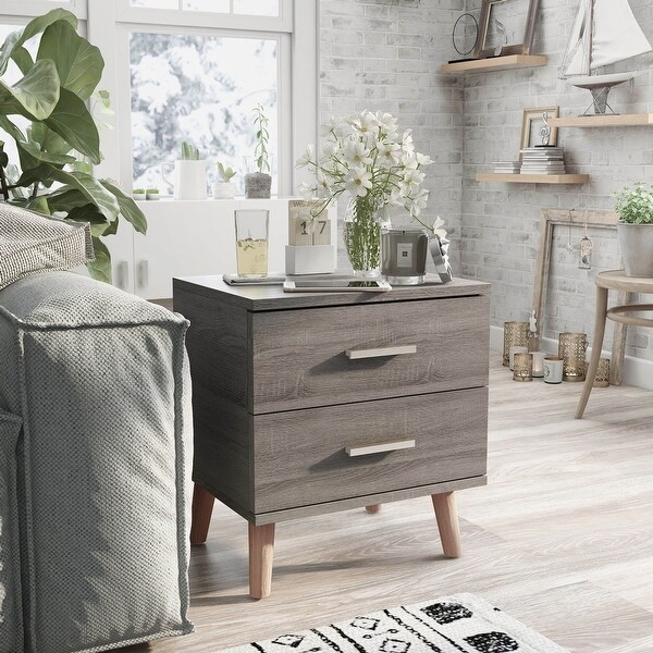 Distressed grey nightstand store