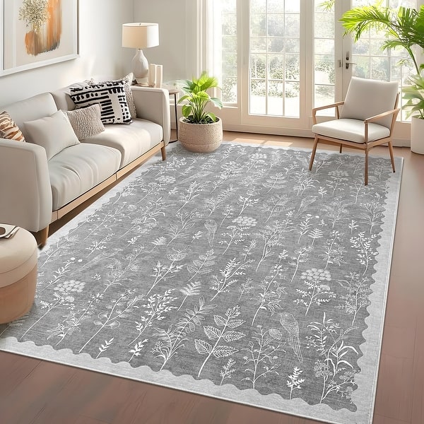 patterned rugs grey