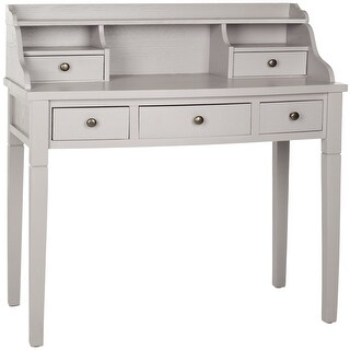 Landon Solid Contemporary 5 Drawer Writing Desk - quartzgrey - Bed Bath ...