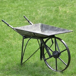 Old Style Galvanized Farmhouse Wheelbarrow - 43"x20"x28" - Bed Bath ...