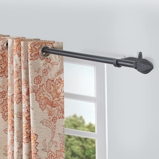 Adjustable Rustic Curtain Rod for Door & Windows with Brackets Set ...