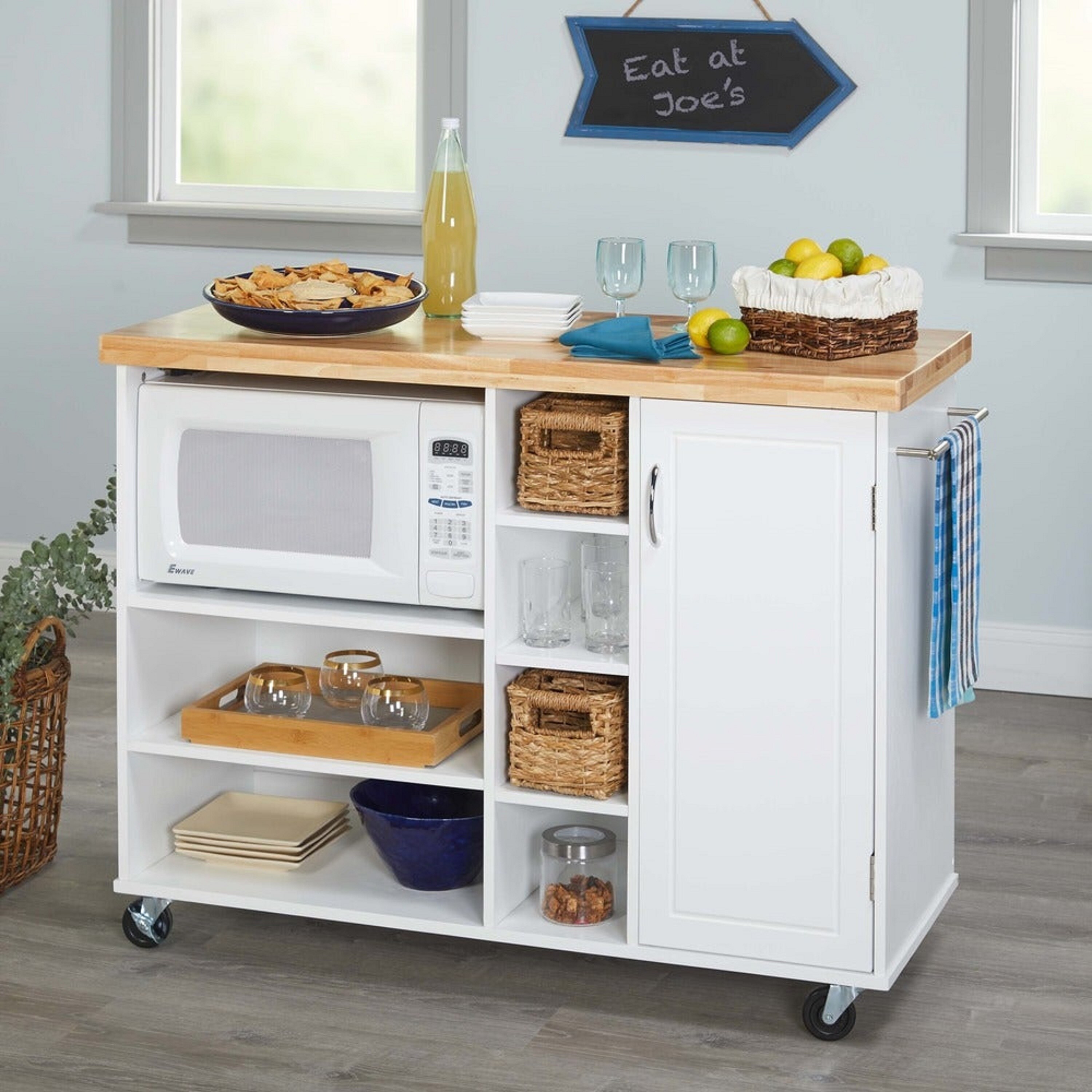 Simple living rolling galvin microwave cart store