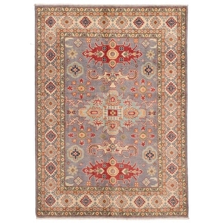 ECARPETGALLERY Hand-knotted Finest Ghazni Grey Wool Rug - 4'11 x 6'9 ...
