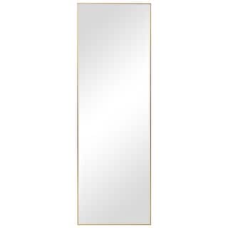 Rectangular Shape Thin Polystyrene Frame Long Mirror, Gold - Bed Bath ...