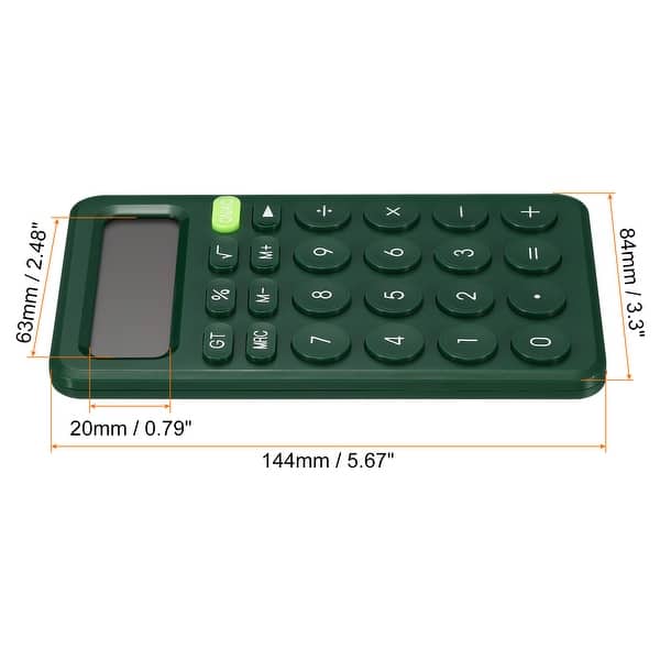 Desk Basic Cute Calculator Calculators Battery Powered 12 Digit Dark Green - Bed Bath & Beyond ...