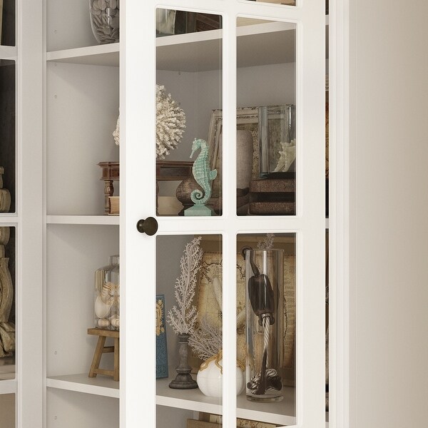 Tall white china cabinet store