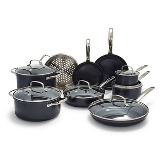 GreenPan Reserve Healthy Ceramic Nonstick, 16 Piece Cookware Set - Bed ...