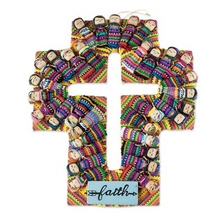Novica Handmade Keep The Faith Cotton Worry Doll Cross - Bed Bath ...