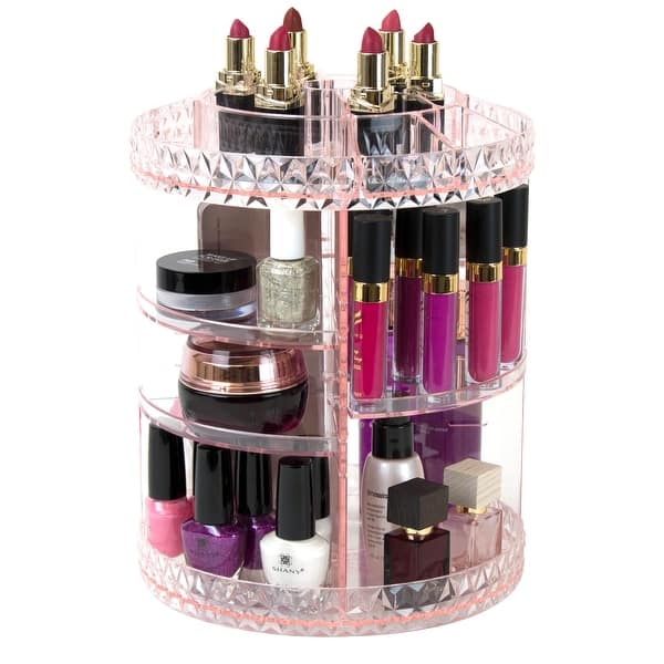 Makeup Organizer 360-Degree Rotating Cosmetic Storage Box - Bed Bath ...