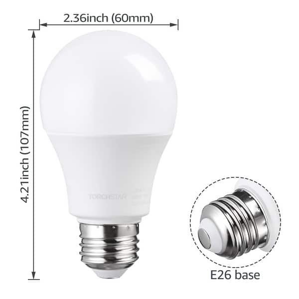 Garage Door Opener LED Light Bulb, Ultra-Bright A19, Pack of 4 - 5000K ...