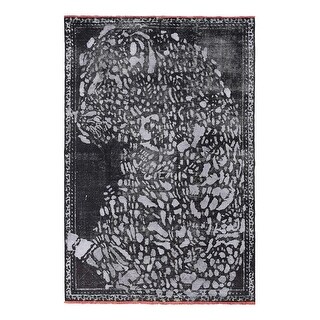 Pasargad Cheetah design Gray color Overdye Modern rug - 5'06'' x 8'05 ...