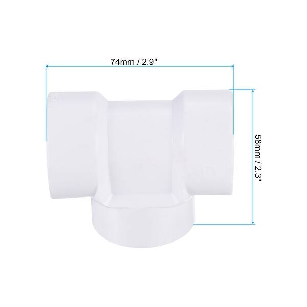 UPVC Pipe Fitting 1PT Female Thread Tee Socket Hose Connector White ...