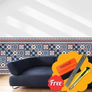Walplus Granada Mosaic Wall Tile Stickers Peel and Stick 24pcs 8" - Bed ...