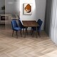 Addie Modern Solid Wood Walnut Dining Table and 4 Chairs Set - Bed Bath ...