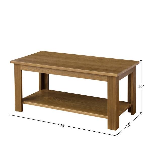 Logan Traditional 40-inch Wide Coffee Table with Shelf - Bed Bath ...