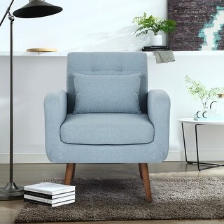 Linen Simple and Fashionable Single Back Chair, Wooden Chair Feet not ...