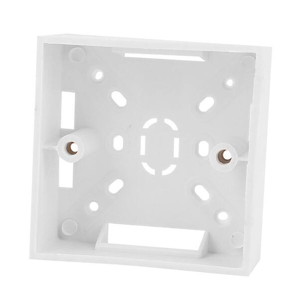 White Plastic Square Housing Socket Face Plate Wall Panel Cover - Bed ...