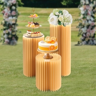 3PCS Foldable Paper Columns Display Pedestals Stands - Bed Bath ...