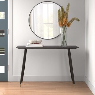 Allan Andrews Black Ash Rectangular Console & Accent Table - 47W x 16D ...