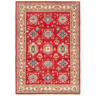 ECARPETGALLERY Hand-knotted Finest Ghazni Dark Red Wool Rug - 6'10 x 9 ...