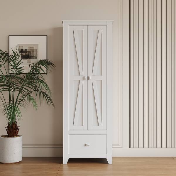 White Wardrobe Storage Cabinet - Bed Bath & Beyond - 37667416