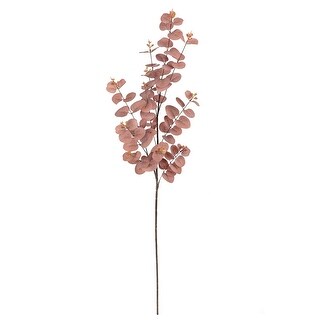 Set of 3 Brown Artificial Eucalyptus Leaf Stem Plant Greenery Foliage ...