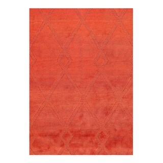 Canvello Overdyed Burnt Orange Area Rugs - 9'1'' X 12'2'' - 12'1'' x 9 ...