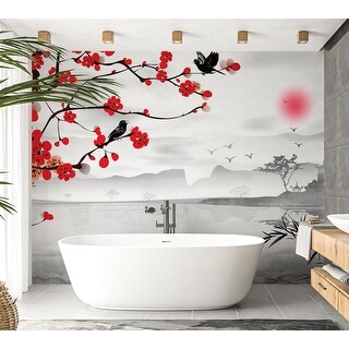 Peel & Stick Landscape Wall Mural - Japanese Garden - Bed Bath & Beyond ...