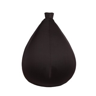 45 Inch Balloon Shaped Bean Bag With Removable Cover Black Saltoro ...