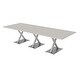 10X4 Modular Rectangular Conference Table With X Bases Power Modules ...