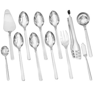 Large Hostess Serving Utensils Set, Stainless Steel Utensils - Bed Bath ...