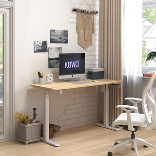 KOWO K3041 48" White Electric Height Adjustable Desk Sit Stand Computer ...