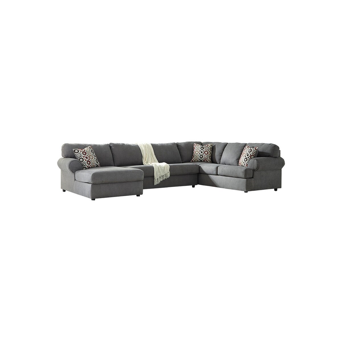 Jayceon 3 Piece Sectional with Left Facing Chaise Steel Bed Bath Beyond 26459040
