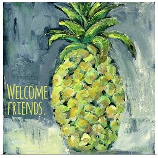 "Welcome Pineapple Welcome Friends words" Poster Print - Multi - Bed ...