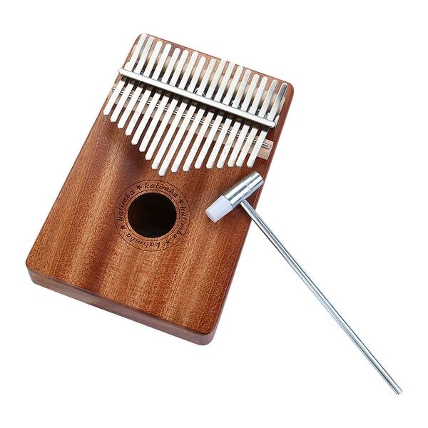 17 Key Thumb Piano Finger Mbira Mahogany Keyboard Music Instrument ...
