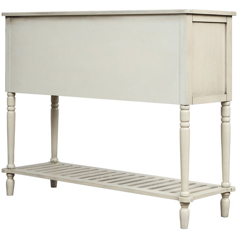 Console Table with Bottom Shelf, Storage Cabinet Living Room ...