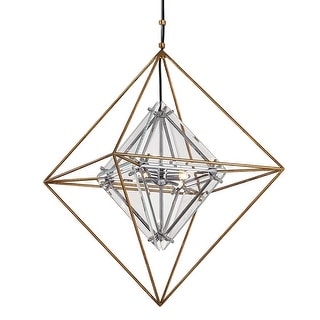 Epic 4-light Gold Leaf Pendant with Clear Glass - Bed Bath & Beyond ...