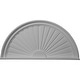 36"W x 18"H x 2"P Half Round Sunburst Pediment - 36"W x 18"H x 2"P ...