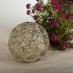Light Green With Gold Floral Pattern Ball Decoration - Bed Bath ...
