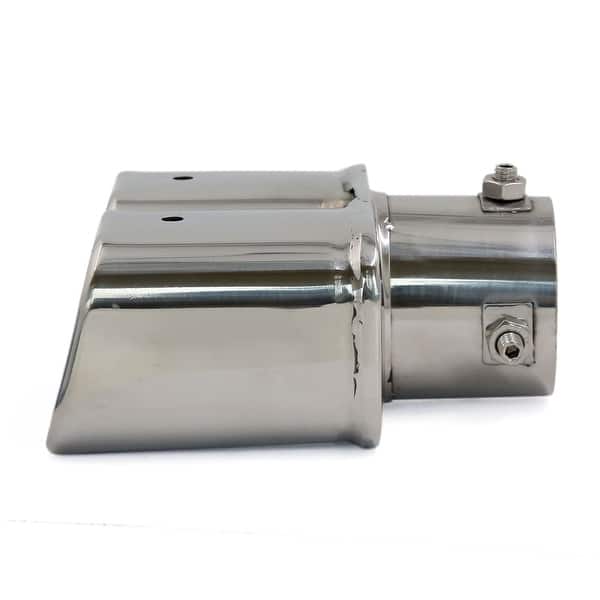 Vehicle Car Stainless Steel Silver Tone Exhaust Muffler Tip Silencer ...