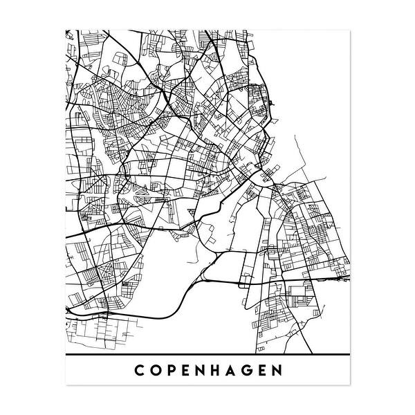 Copenhagen Denmark Maps Coordinates Urban Art Print/Poster - Bed Bath ...